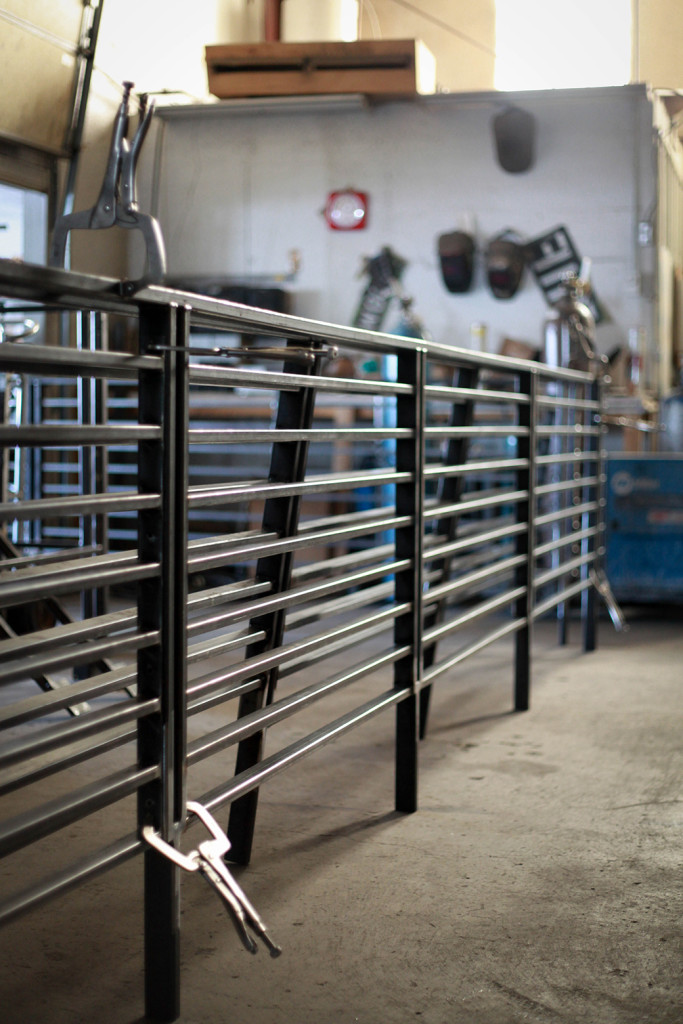 shop-rail-in-progress-factor-fabrication - Factor Fabrication